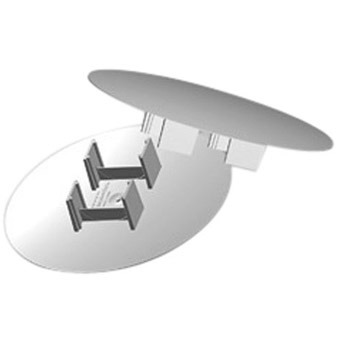 White Cap | Meadow Burke Rapid Lift 8" Gray Plastic Precast Patch