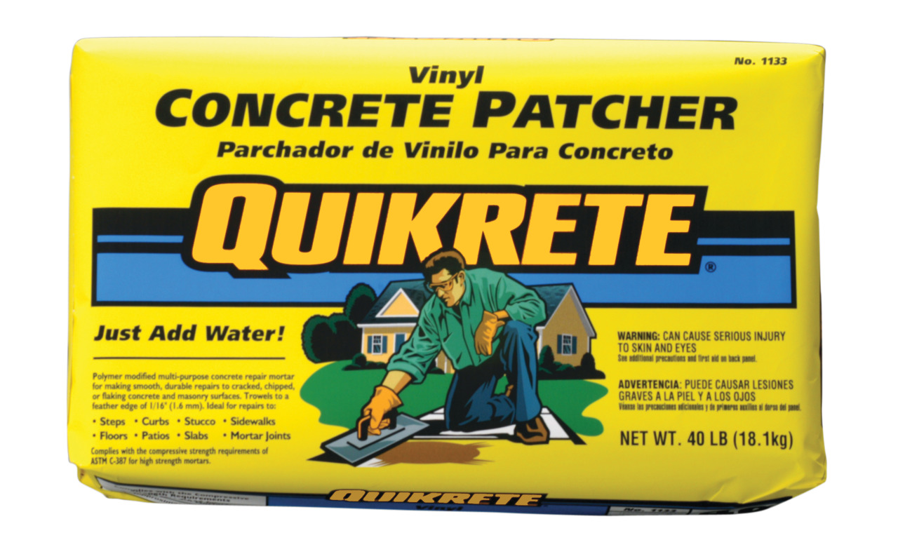 White Cap | Quikrete 40 lb. Gray to Gray-Brown Vinyl Concrete Patcher