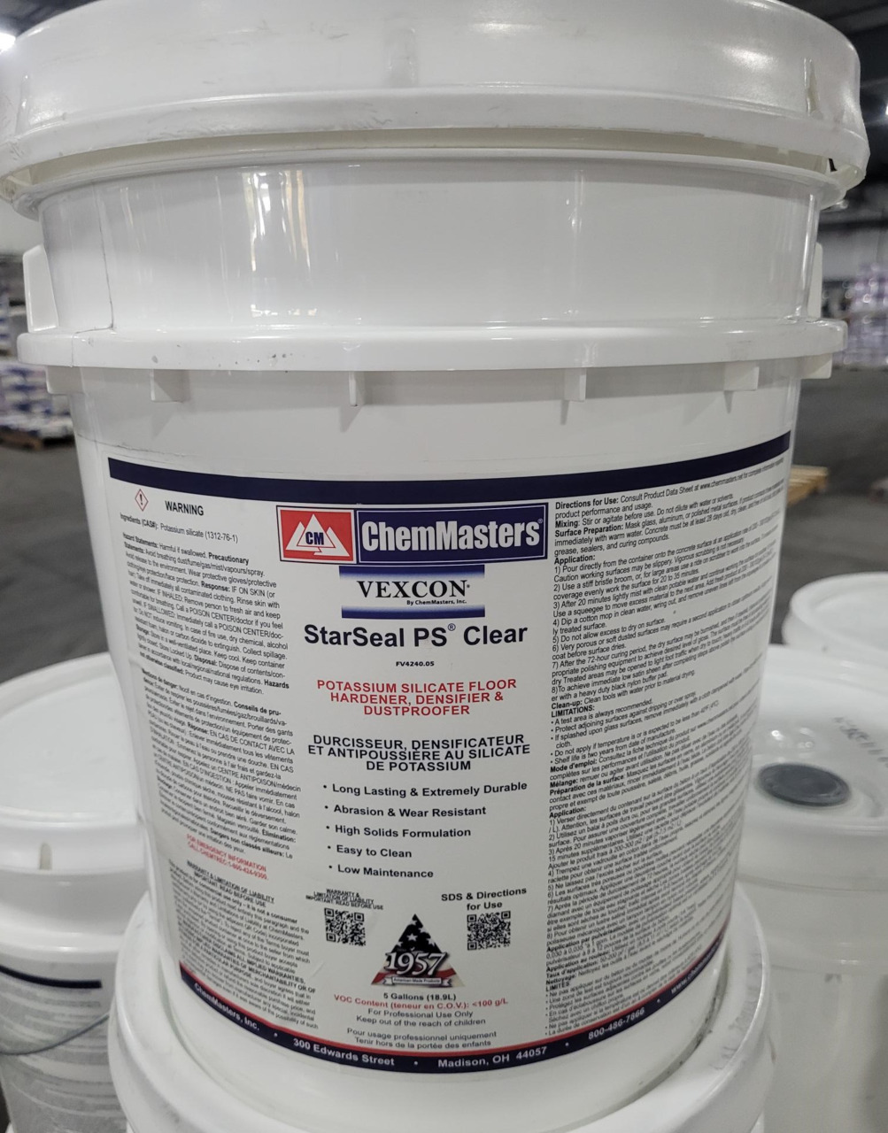 White Cap | ChemMasters StarSeal PS Clear Potassium Silicate Hardener ...