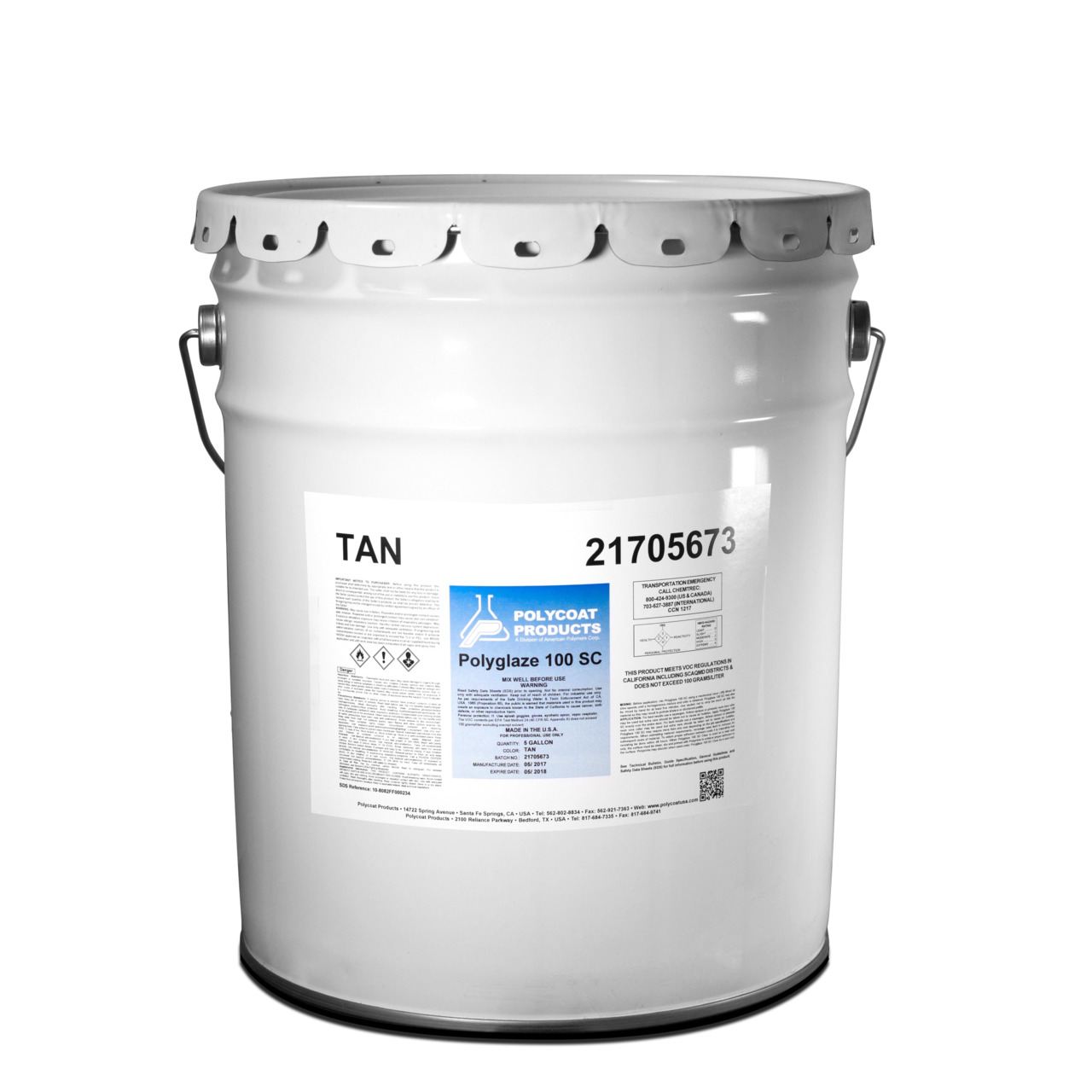 White Cap | Polycoat Polyglaze 5 Gallon Tan 100Sc