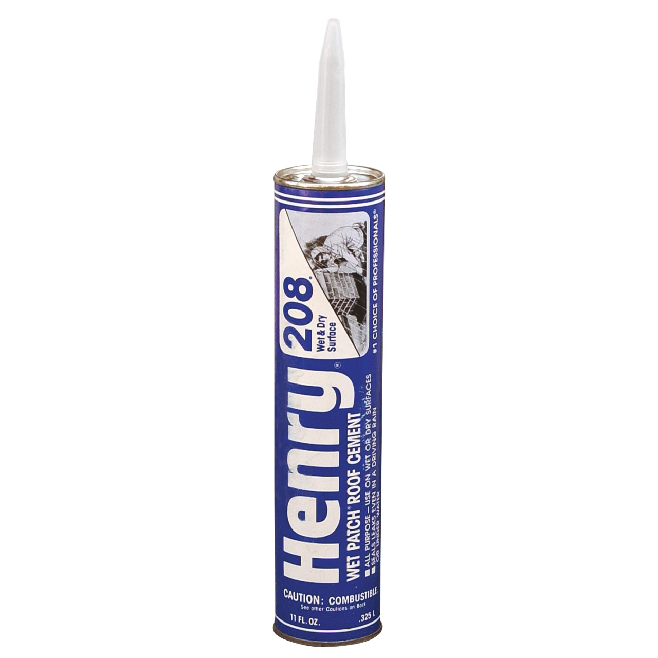 White Cap | Henry 208 Wet Patch Black Roof Repair 11 oz. Cartridge