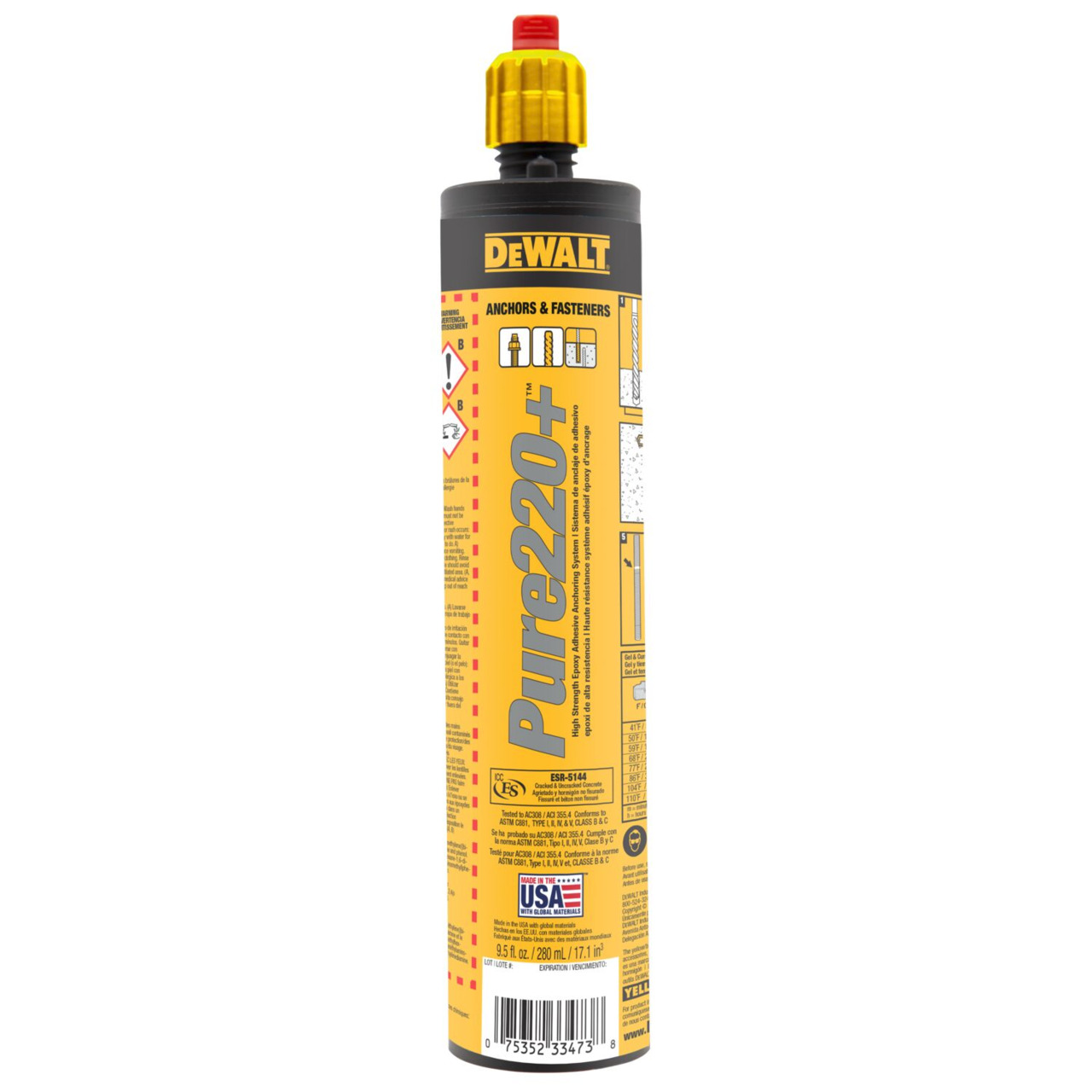 White Cap | DeWalt 9.5 fl-oz. Quick-Shot Cartridge PURE220+ Epoxy ...