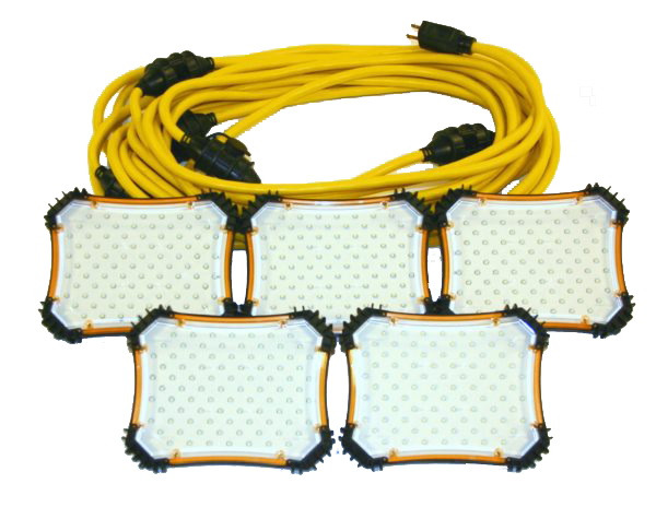 White Cap | CEP 50' Yellow 120 V Light String with Slide Lock Connection