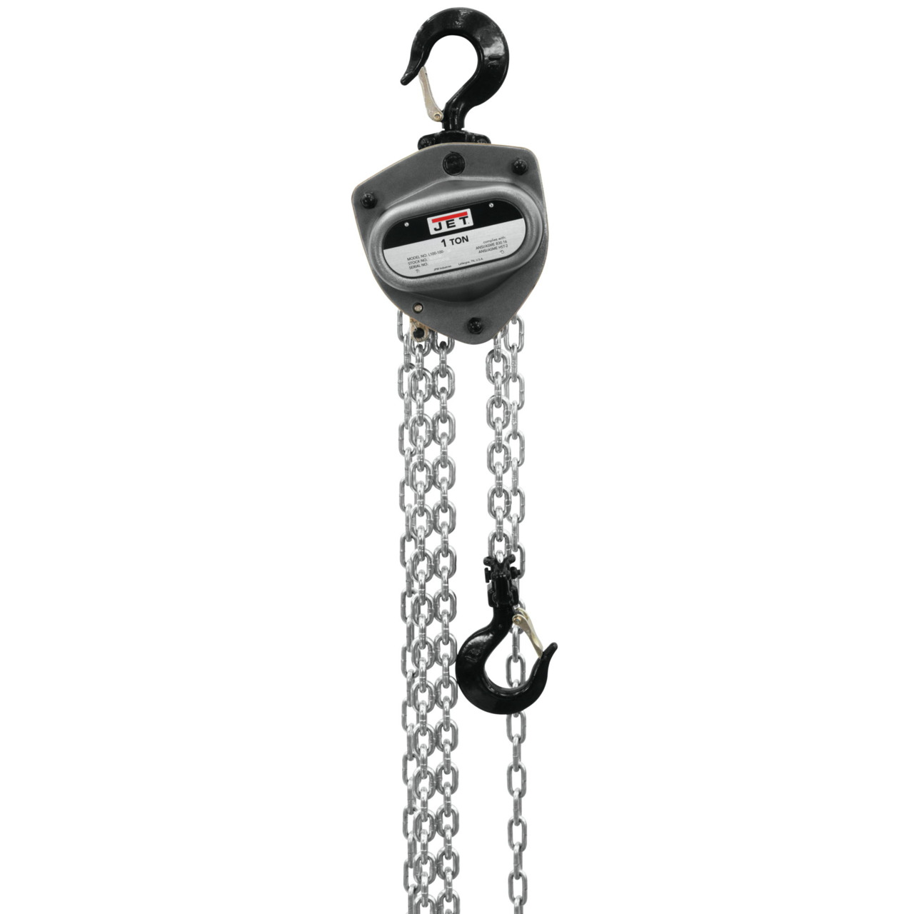 White Cap | Jet 1-Ton Hand Chain Hoist w/ 20' Lift Overload Protection