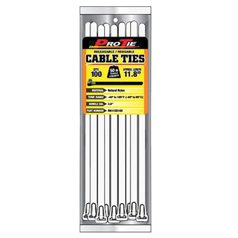 White Cap | Cable Tie Express 100/Pack 15" Natural Cable Tie