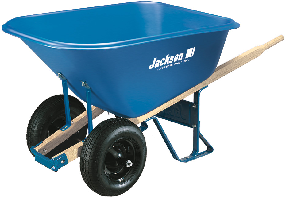 White Cap | Jackson 10 Cubic Foot Poly Tray Wheelbarrow with Dual 16 ...