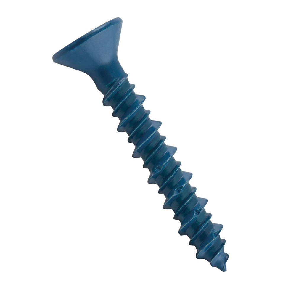 White Cap | 1/4X3-1/4 Blue Ultraconplus Pfh Flat Head Screw 100/Pk ...