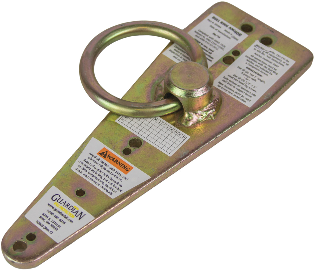 White Cap | Guardian Fall Protection Bull Ring Temporary Anchor with ...