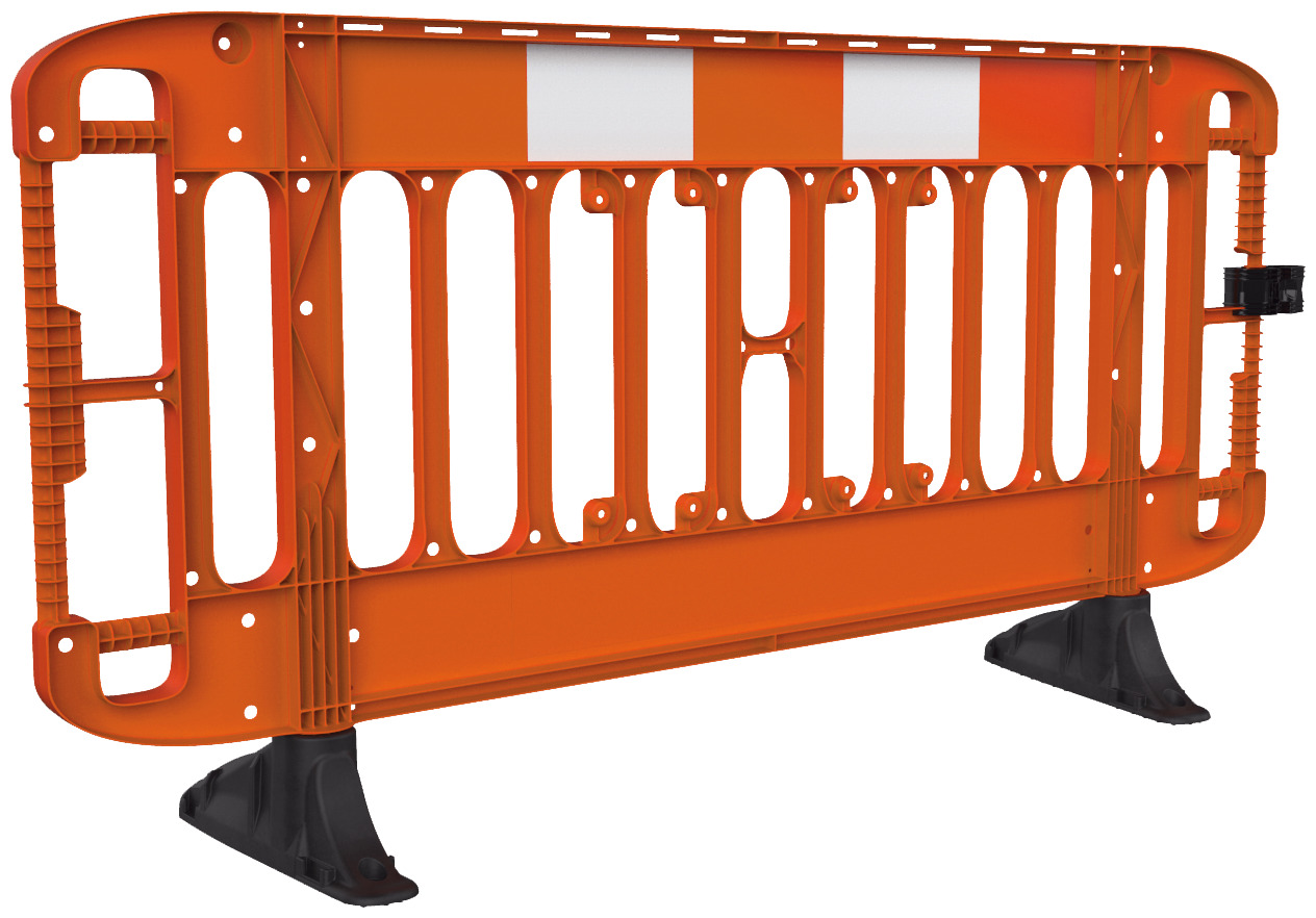 White Cap | JSP Titan KBP072-300-830 6.5 Plastic Crowd Control Barrier ...