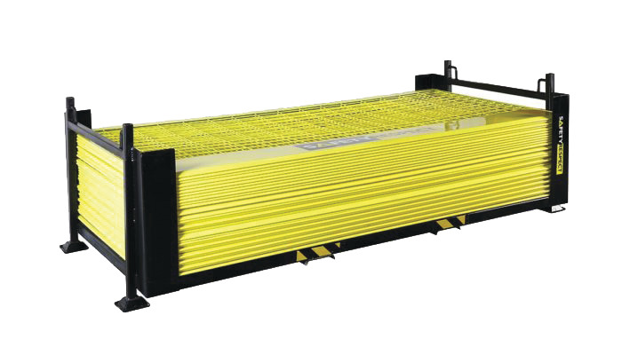 White Cap | Safety Respect 8'6" Barrier Stillage Holds Up To 30 Barriers