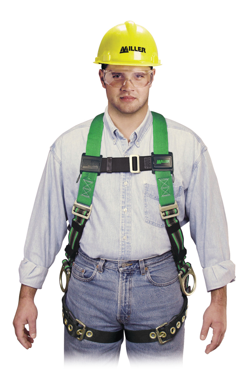 White Cap | Miller DuraFlex Python L/XL Harness with Back & Side D ...
