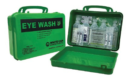 White Cap | GREEN EYE WASH STATION POLY CERTIFIED SAFETY