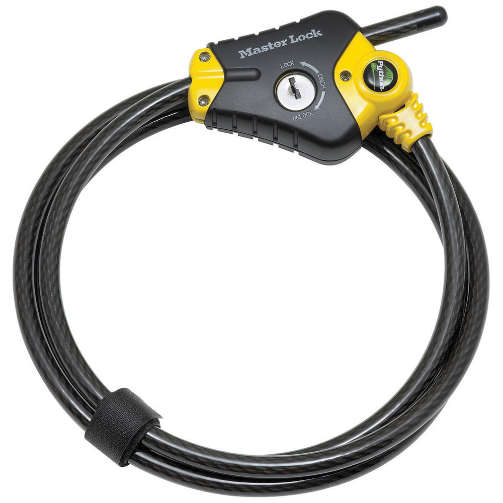 White Cap | Master Lock 6Ft Long x 3/8In Diameter Python Adjustable ...