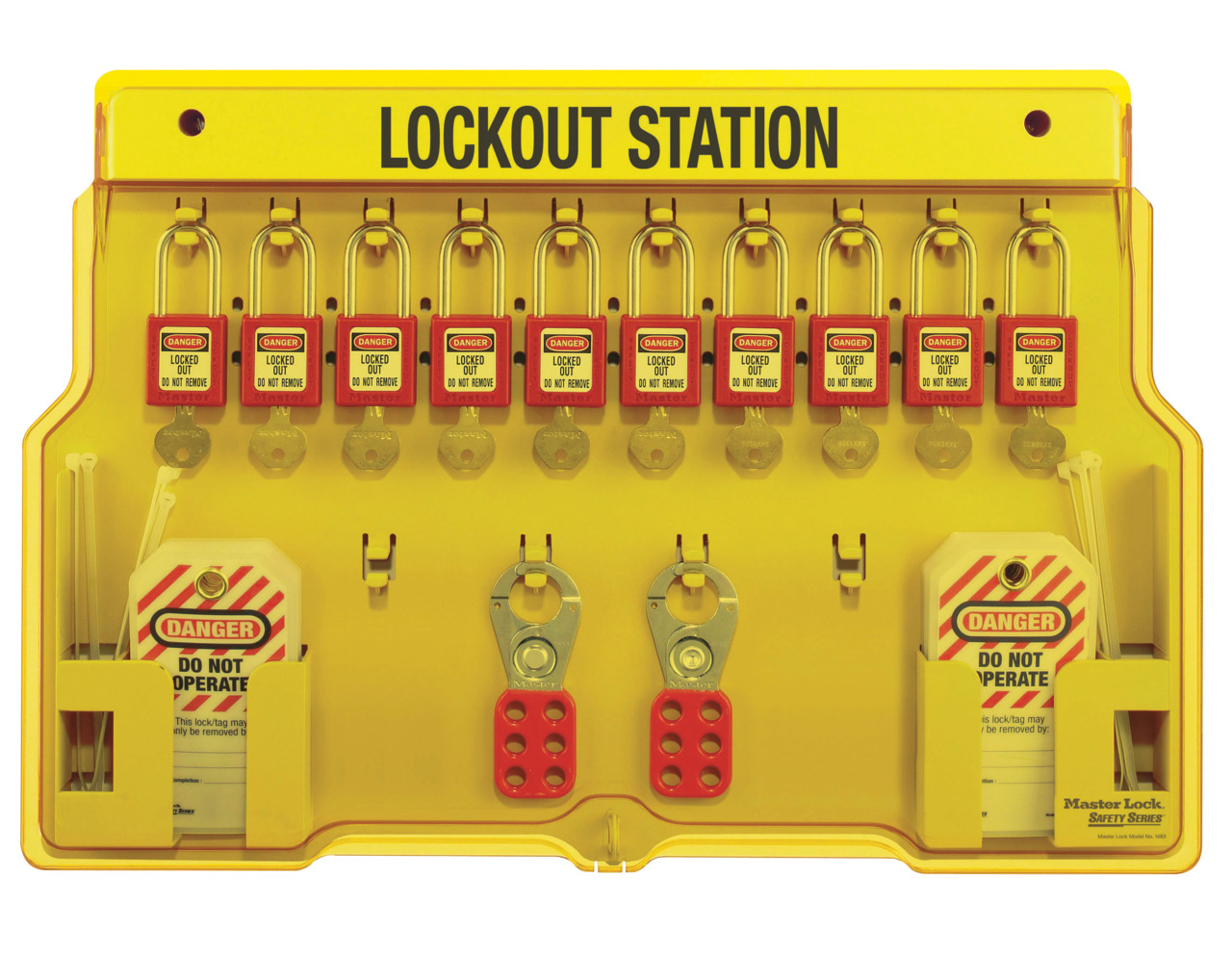 White Cap | Master Lock Zenex 10-Lock Lockout Station with ...