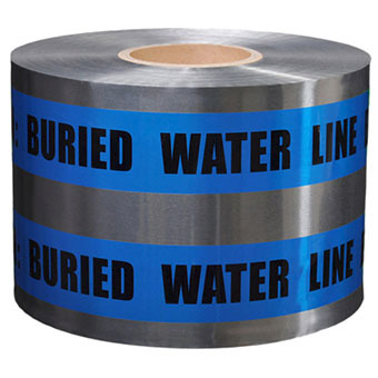 White Cap | Presco 6" Potable Water Detectable Tape