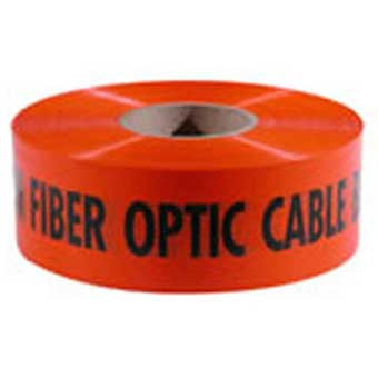 White Cap | Presco 6" x 1,000' Orange Detection Tape Buried Fiber Optic