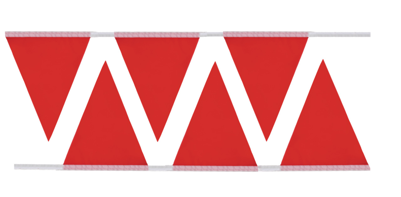 White Cap | Presco 9" x 12" x 100' Red Pennant Flag