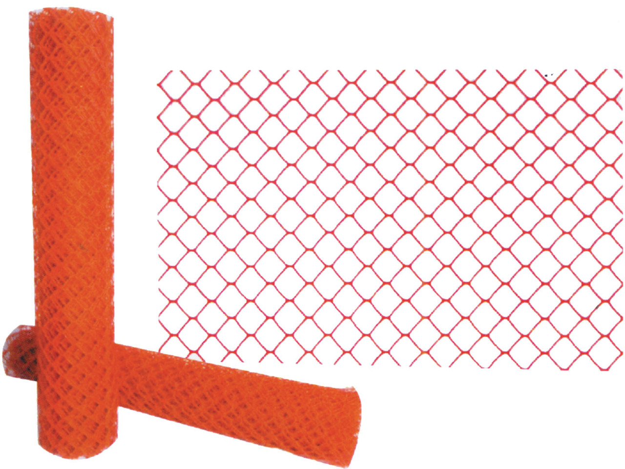 White Cap | Presco 4Ft x 100Ft Hd Diamond Orange Safety Barrier Fence