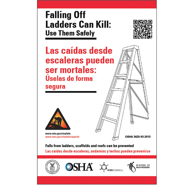 White Cap | Certified Safety Osha4Less Falling Off Ladders Can Kill ...