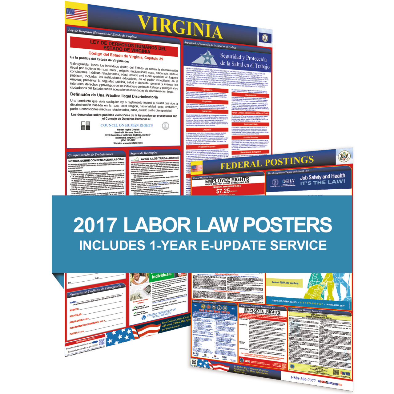 White Cap | JJ Keller 20 x 26 in. Virginia Labor Law State and Federal ...