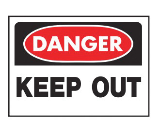 White Cap | Hy-Ko 10" X 14" Danger Keep Out Sign
