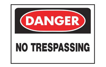 White Cap | Hy-Ko 10" X 14" Danger No Trespassing Sign