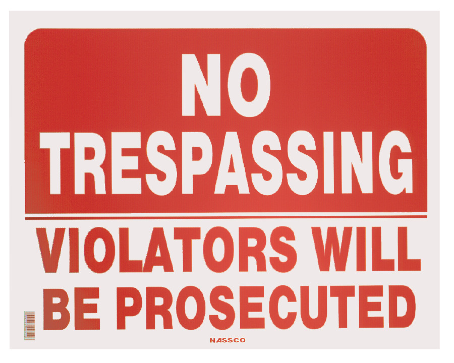White Cap | Neoplex 15" X 19" Violators Prosecuted Sign