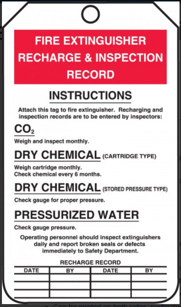 White Cap | Accuform Signs 25Pk 5.75" x 3.25" Tag PF-Cardstock Fire ...