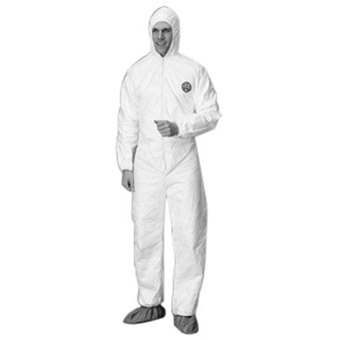 White Cap | TYVEK 2XL White Coverall with Hood & Bootie