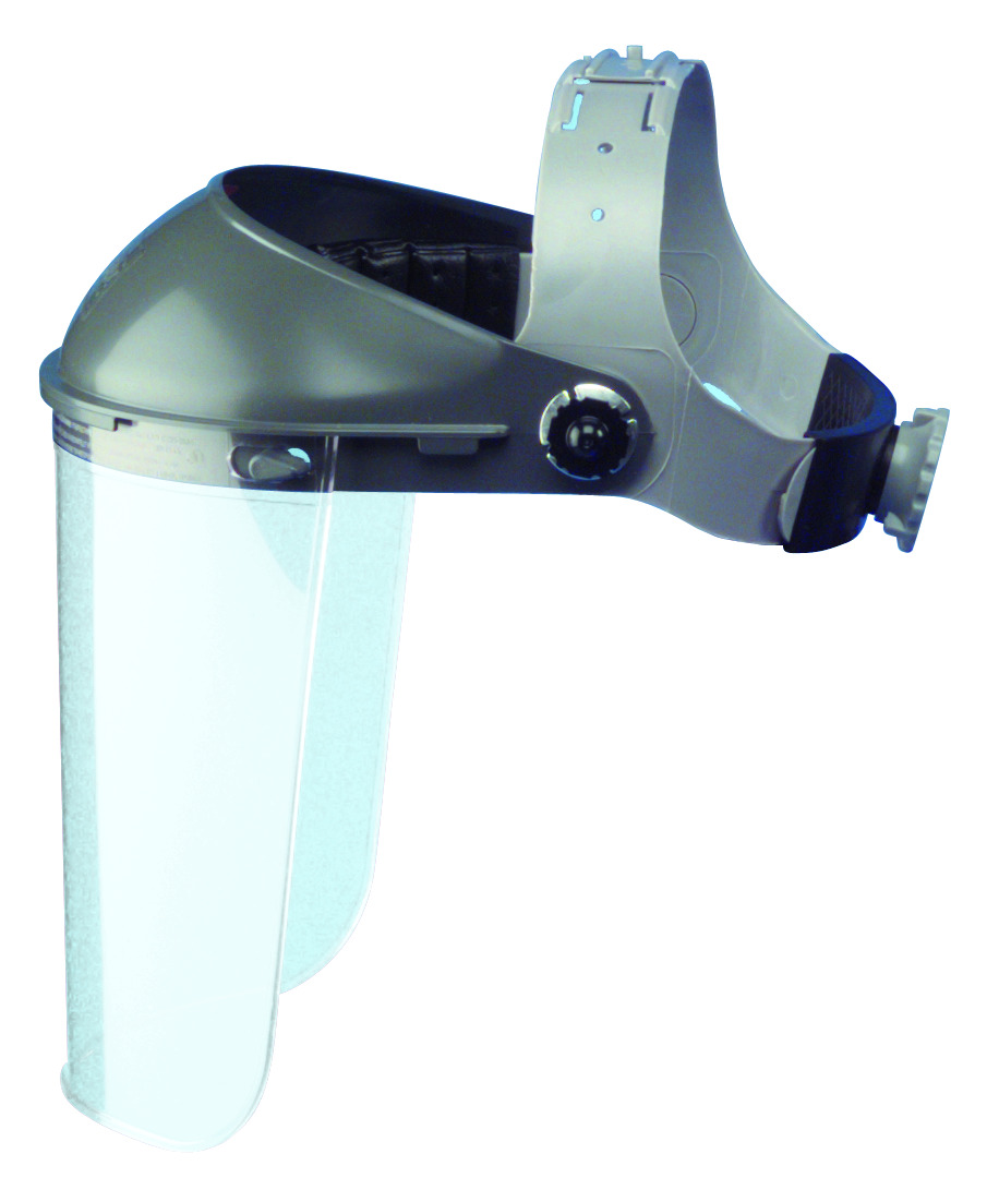 White Cap | Fibre-Metal 3" Crown With Ratchet Faceshield