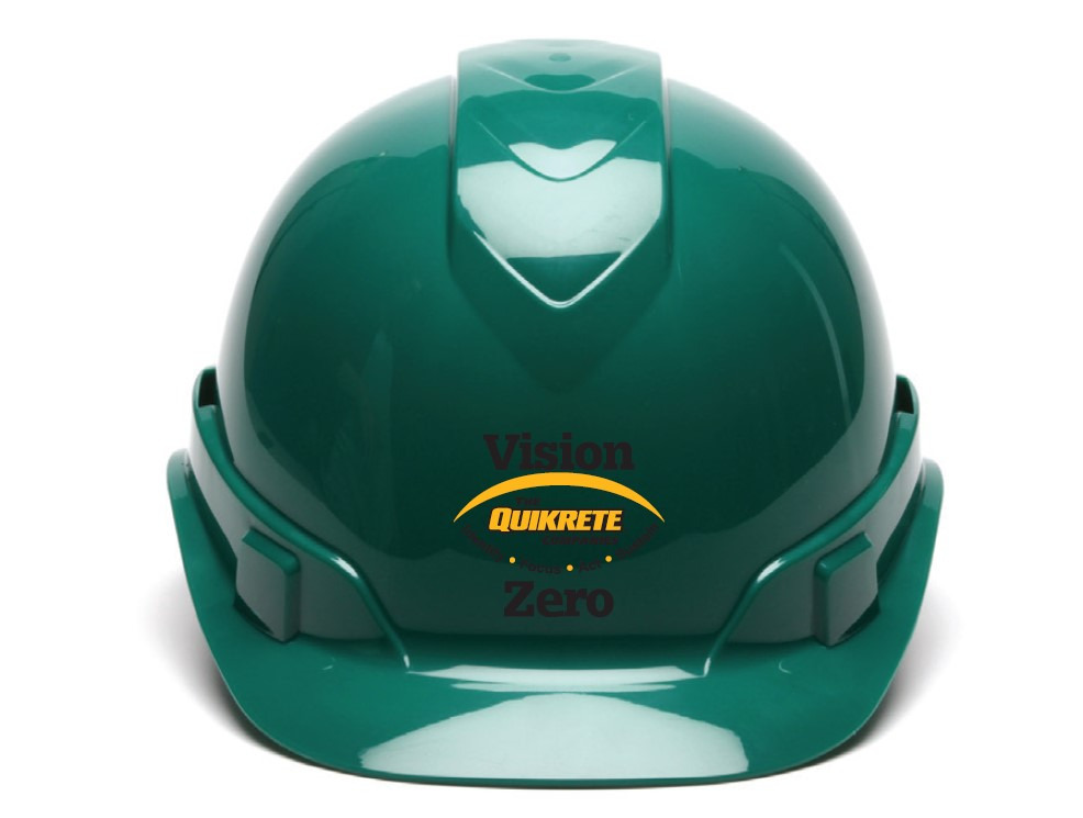 White Cap | Pyramex Ridgeline Green Cap Style Hard Hat with 4 Point ...