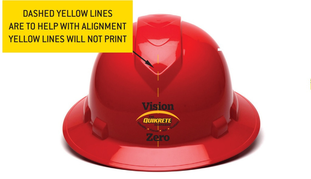 White Cap | Pyramex Ridgeline Red Vented Full Brim Hard Hat with 4 ...
