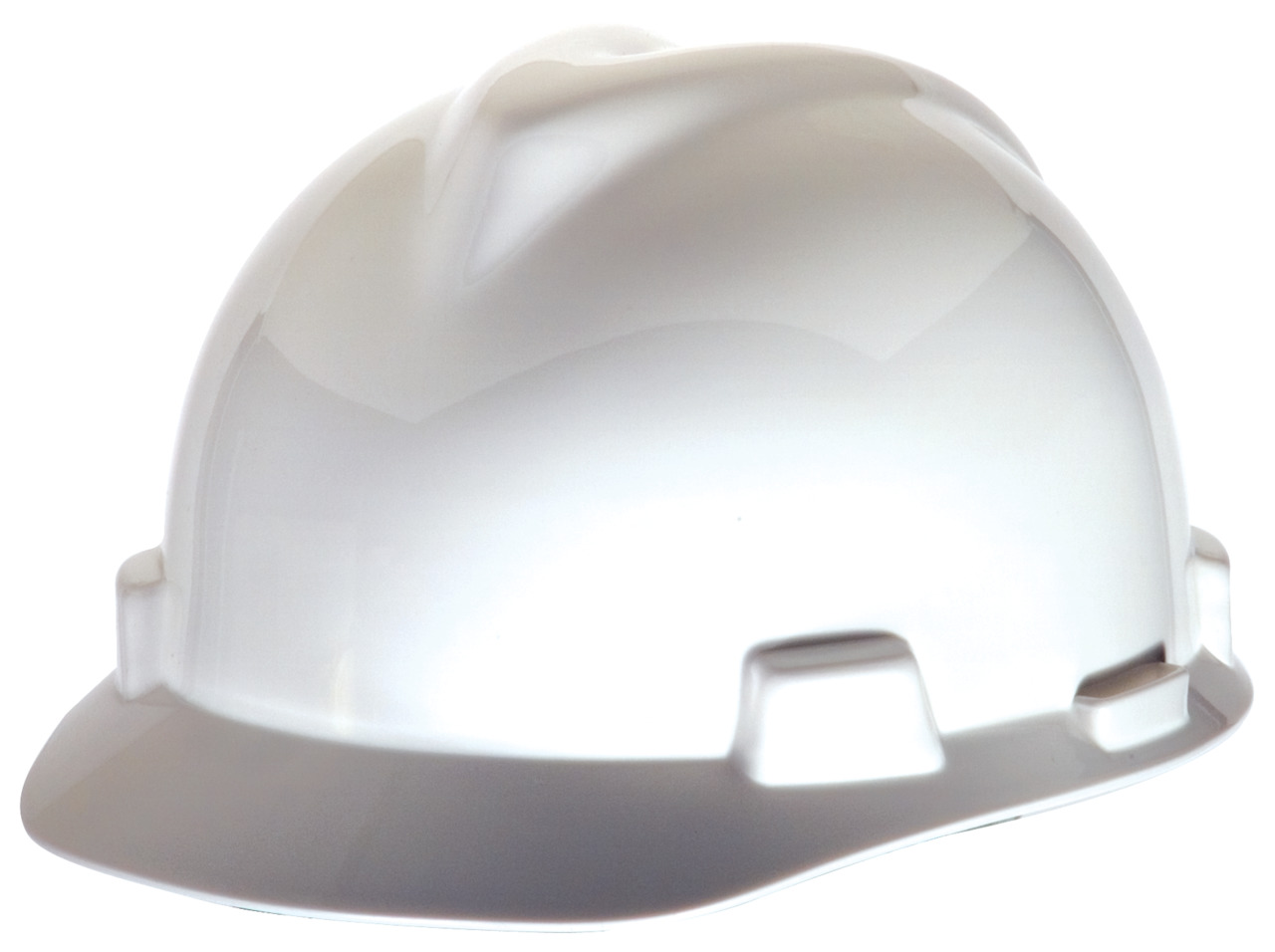 White Cap | Msa Standard V-Gard Slotted Cap - White