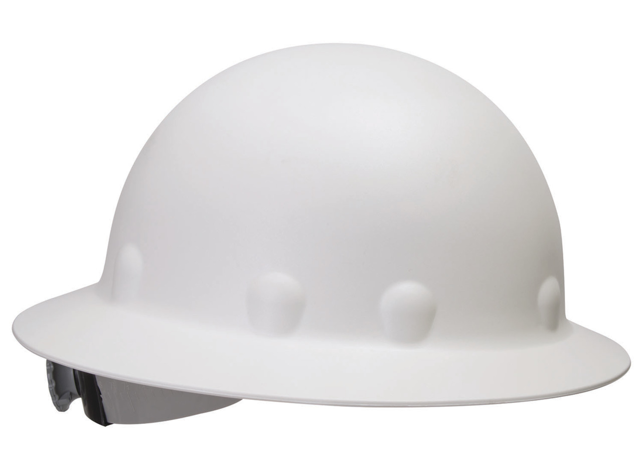 White Cap | Fibre-Metal White Fullbrim Ratchet Hard Hat