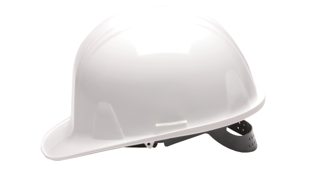 White Cap | Pyramex White SL Series Cap Style 4 Point Snap Lock Hard Hat