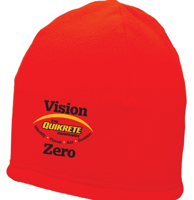 White Cap | Pyramex RH2 Series Hi-Vis Orange Fleece Cap with Quikrete ...