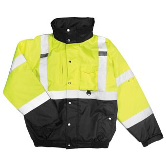 White Cap | Kishigo 3XL Lime/Black Class 3 Ripstop Fleece Bomber JackeT