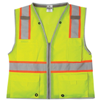 White Cap | Kishigo Brilliant Series Walsh Logo 2XL Lime Class 2 Safety ...