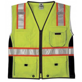 White Cap | Kishigo 2XL Black Series Lime Heavy Duty Vest