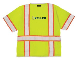 White Cap | Kishigo Small Lime 1550 Class 3 Heavy Duty Vest with Keller ...