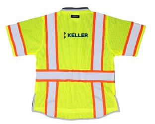 White Cap | Kishigo Large-XL Lime 1822 Class 3 Women's Vest with Keller ...