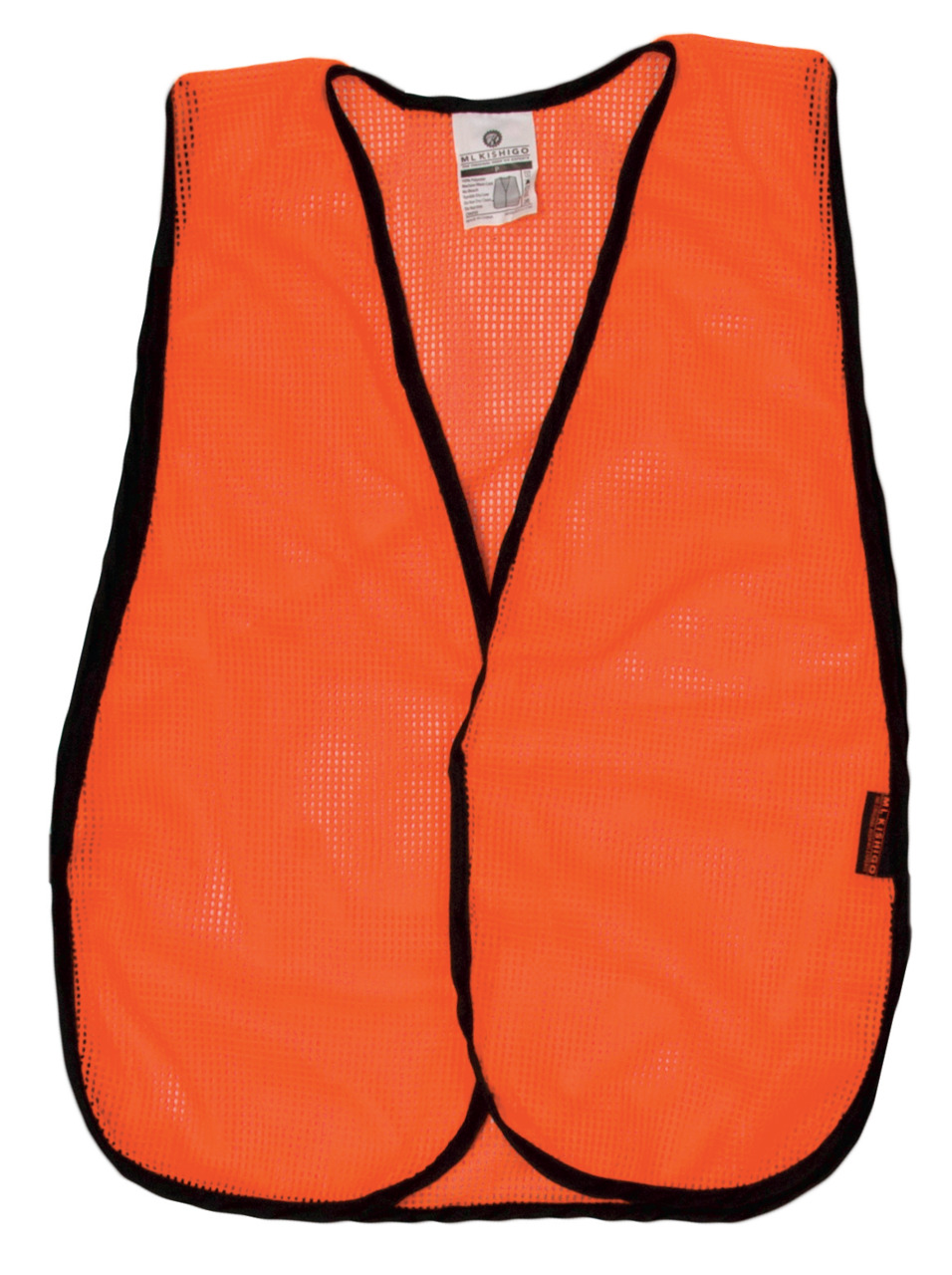 White Cap | Kishigo Universal Orange Plain Economy Velcro Front Mesh Vest