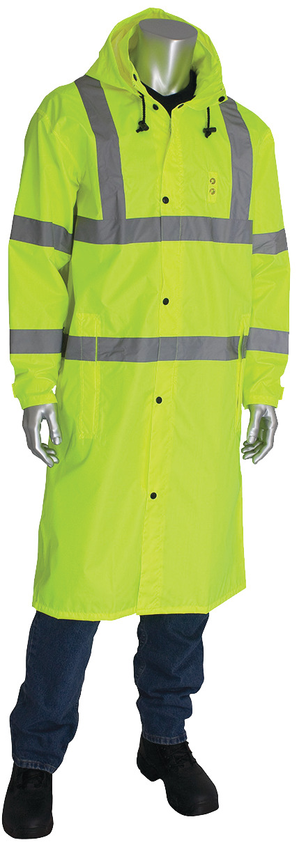 White Cap | Protective Industrial Products Class 3 Rain Coat 48In., Pu ...