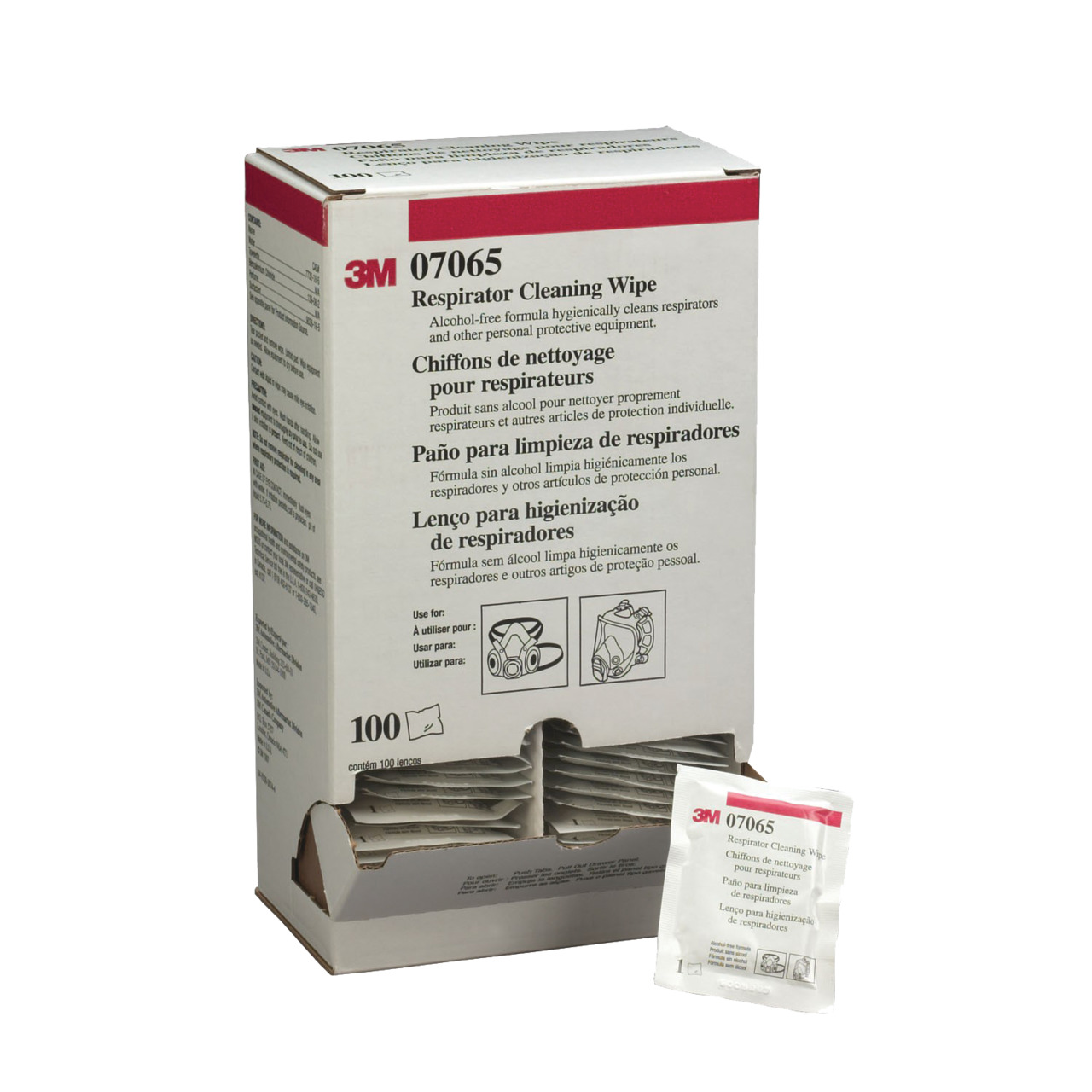 White Cap | 3M RESPIRATOR CLEANING WIPE