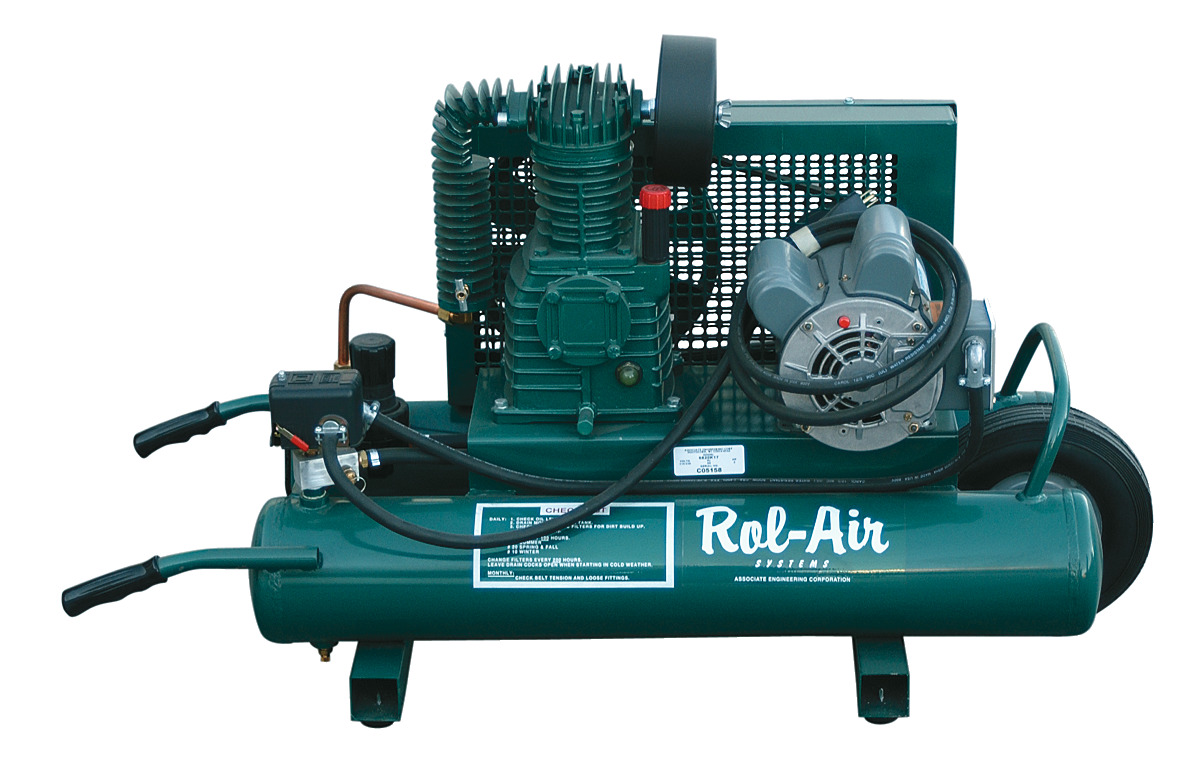 White Cap | Rol-Air 9gal. 2 HP Air Compressor Electric Portable