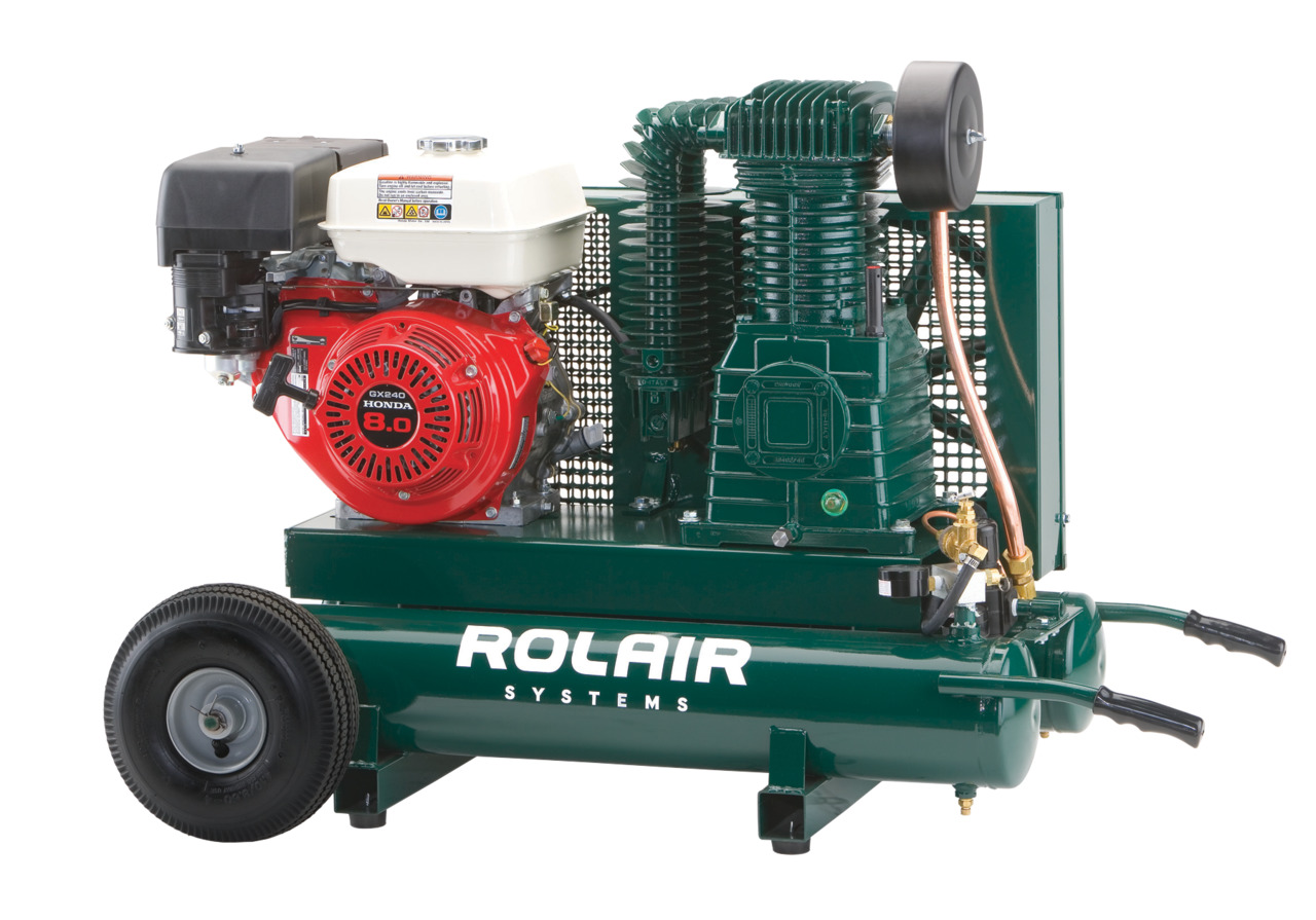 White Cap | Rol-Air 9gal. 9HP Air Compressor Honda Gas Engine Portable