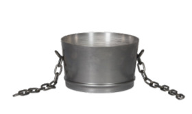 White Cap | Greenstreak Hopper Collar for 12" Elephant Trunk