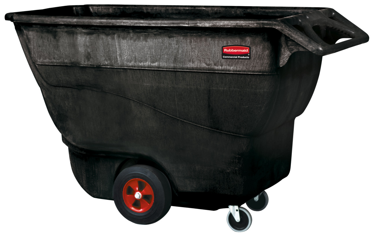 White Cap | Rubbermaid 1Yd Standard Duty Structural Foam Tilt Truck, Black