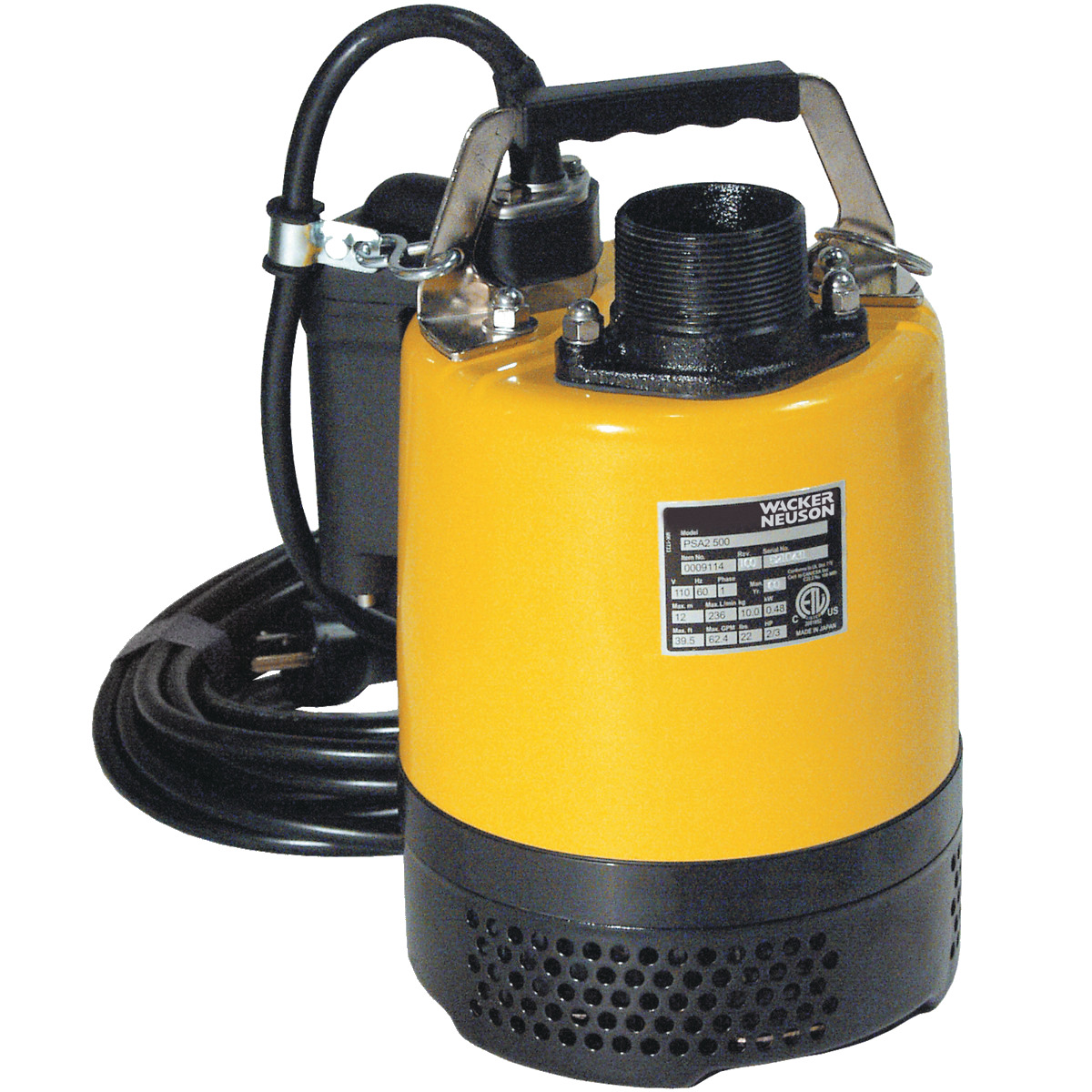 White Cap | Wacker Neuson 2" 2/3Hp Submersible Pump with Automatic ...