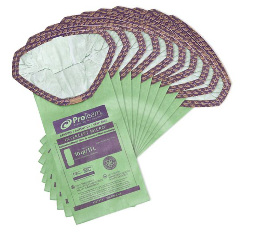 White Cap | Intercept Micro Filter Bags for 10 Quart ProTeam Super ...